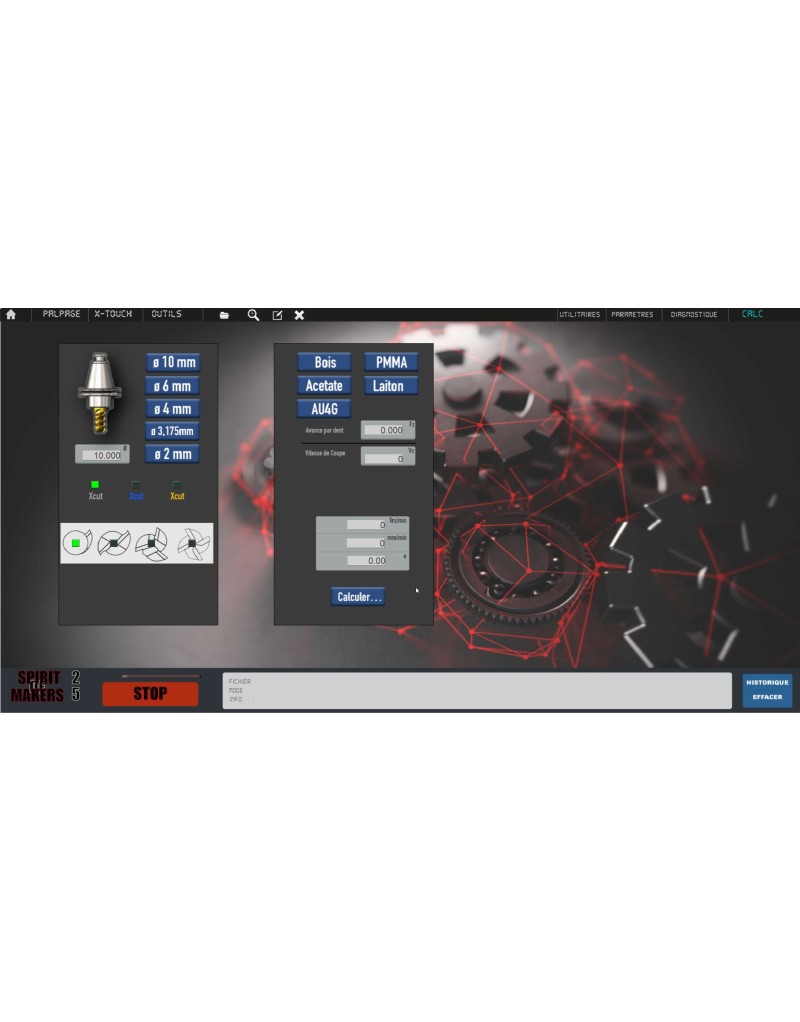 ScreenSet Spirit of Maker pour Mach3
